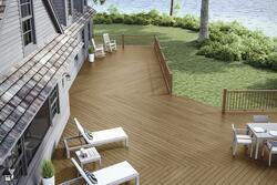 UltraDeck® Classic 36" x 6' Rosewood Composite Stair Rail Kit at Menards®