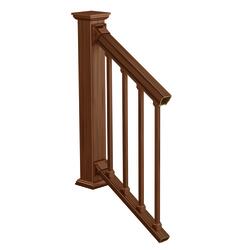 UltraDeck® Classic 36" x 6' Rosewood Composite Stair Rail Kit at Menards®