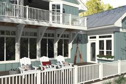 UltraDeck® Classic 36" x 8' White Composite Rail Kit at Menards®