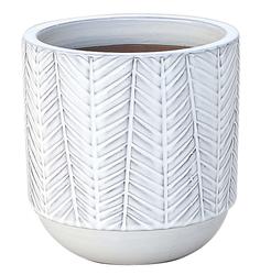 Deroma 7.5" White Manitowa Cylinder Ceramic Planter at Menards®