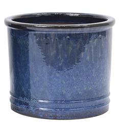 Deroma 11.4" Blue Salina Cylinder Ceramic Planter at Menards®