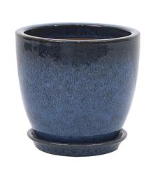 Deroma 9.1" Blue Lisbon Ceramic Planter at Menards®