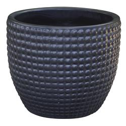 Deroma 11.8" Black Bayfield Ceramic Planter at Menards®