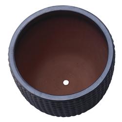 Deroma 13.8" Black Bayfield Ceramic Planter at Menards®