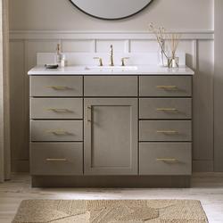 Concepts Cabinetry Arbon 48"W x 21"D Alloy Grey Bathroom Vanity Cabinet ...
