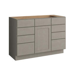 Concepts Cabinetry Arbon 48"W x 21"D Alloy Grey Bathroom Vanity Cabinet ...
