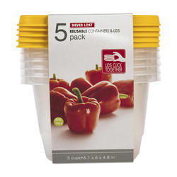 Never Lost™ Square Food Storage Set 5 cups - 5pk at Menards®