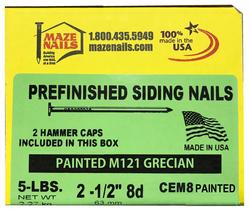 Maze Nails 2-1/2" Grecian Stone Trim Board and Siding Nails - 5 lb Box ...