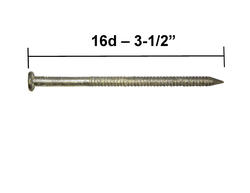 Maze Nails® 3-1/2" 16D Hot Dipped Galvanized Pole Barn Nail - 5 lb at ...