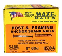 Maze Nails® 6" 60D Bright Post Frame Nail - 5 lb at Menards®