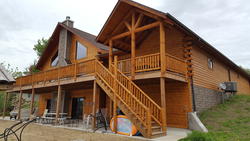 Meadow Valley 2 x 8 x 12' Prefinished Natural Stain Spruce MVP Hewn Log ...