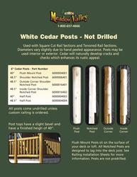 Meadow Valley 6 x 40 White Cedar Flush Mount Post at Menards®