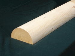 Meadow Valley 4-1/2 x 9 x 8' White Pine Smooth Full Half Log Beam at ...