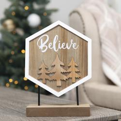 Enchanted Forest® 8-1/2" "Believe" Wood Sign at Menards®