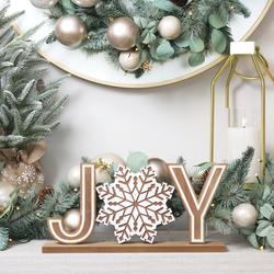 Enchanted Forest® 16" "Joy" with Snowflake Wood Sign at Menards®