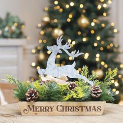 Enchanted Forest® 11-1/2" "Merry Christmas" Centerpiece with Metal Deer ...