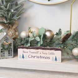 Enchanted Forest® 11-1/2" "Have Yourself a Cozy Little Christmas" Wood ...