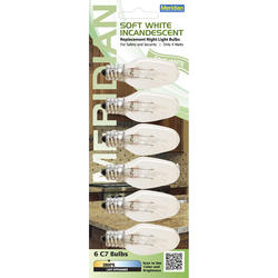Meridian® 4 Watt Soft White C7 E12 Incandescent Light Bulb - 6 Pack at ...