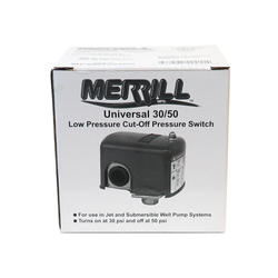 Merrill 30/50 PSI Water Pressure Switch with Low Pressure Cut-Off at ...