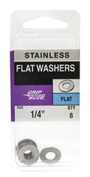 Grip Fast® 1/4" Class 18-8 Stainless Steel Flat Washer - 8 Count at ...