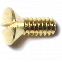 Midwest Fastener® #6-32 x 3/8" Slotted Drive Brass Oval Head Machine ...