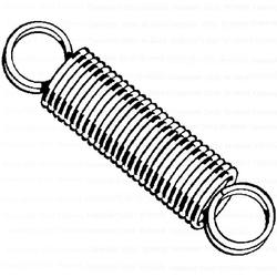 Midwest Fastener® 23/32" x 4-3/8" Zinc Extension Spring - 1 Count at ...