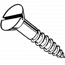 Midwest Fastener® #4 x 1/4" Slotted Drive Zinc Flat Head Wood Screw - 8 ...