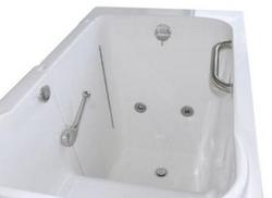Avora Bath 48"W x 28"D White Left Drain 10-Jet Walk-In Whirlpool ...