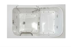 Avora Bath 48"W x 28"D White Right Drain 36-Jet Dual Massage Walk-In ...