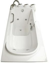 Avora Bath 52"W x 30"D White Right Drain 10-Jet Walk-In Whirlpool ...