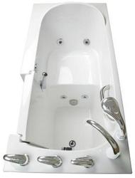 Avora Bath 52"W x 30"D White Right Drain 10-Jet Walk-In Whirlpool ...