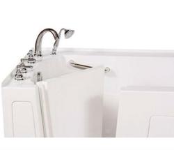 Avora Bath 60"W x 30"D White Left Drain 10-Jet Walk-In Whirlpool ...