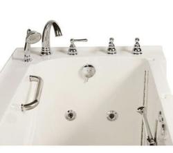 Avora Bath 60"W x 30"D White Right Drain 10-Jet Walk-In Whirlpool ...