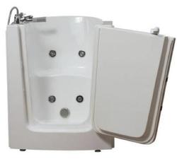 Avora Bath 38"W x 33"D White Right Drain 10-Jet Walk-In Whirlpool ...
