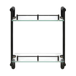 Modona 14-3/4"W x 5"D x 17-1/2"H Wall-Mount Rubbed Bronze Double Glass ...