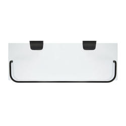 Modona 13-3/4"W x 5"D Wall-Mount Rubbed Bronze Glass Wall Shelf at Menards®