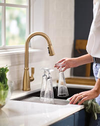 Moen® Luxe Chef™ Workstation 33" Matte Black Granite Dual Mount Single ...