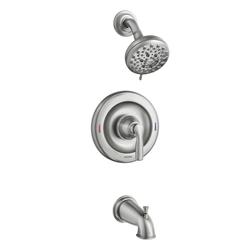 Moen® Hilliard™ One-Handle 5-Spray Spot Resist™ Brushed Nickel Bathtub ...