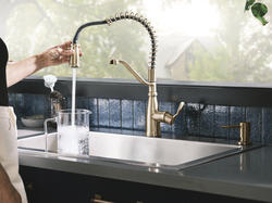 Moen® Nolia™ One-Handle Pull-Down Bronzed Gold Kitchen Faucet at Menards®