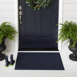 Mohawk Home® Waffle Grid Impression Blue 18" x 30" Door Mat at Menards®