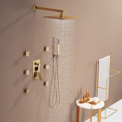 MONDAWE 12" Wall Mounted Brushed Gold Shower System at Menards®