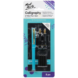 Mont Marte Signature Calligraphy 2 Nib Pen Set - 8 Piece at Menards®