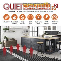 Quiet Warmth® 2-in-1 Electric In-Floor Heat 120V Floating Floor Mat Kit ...