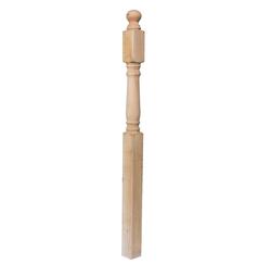 Mr. Spindle 4 x 4 x 54 Colonial Ball Top Knotty Cedar Newel Deck Post ...