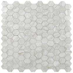 MS International Nyon Polished Gray 12 x 12 Hexagon Porcelain Floor and ...
