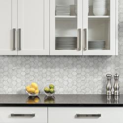 MS International Nyon Polished Gray 12 x 12 Hexagon Porcelain Floor and ...