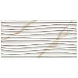 MS International Eden Calacatta 12 x 24 Ceramic Polished 3D Riptide ...