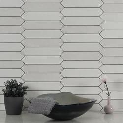 MS International Renzo Glossy Dove White 3 x 13 Picket Ceramic Wall ...