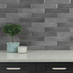 MS International Renzo Glossy Storm Gray 3 x 12 Ceramic Wall Tile at ...