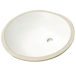 MS International 19-1/2"W x 16"D White Porcelain Oval Undermount ...